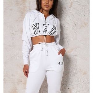 neu apparel | Tops | Neu Apparel Cropped Track Hoodie Top S | Poshmark